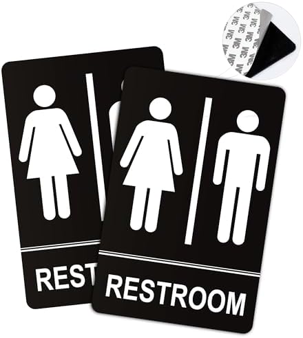 Amazon.com : USA Made - Men's and Women's Restroom Signs ADA-Compliant ...