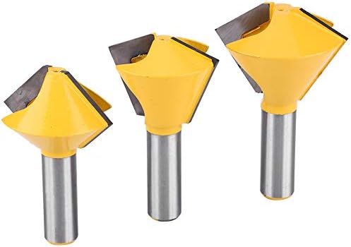 3Pcs Set Shank Bird's Mouth Glue Joint Router Bit Woodworking Milling ...