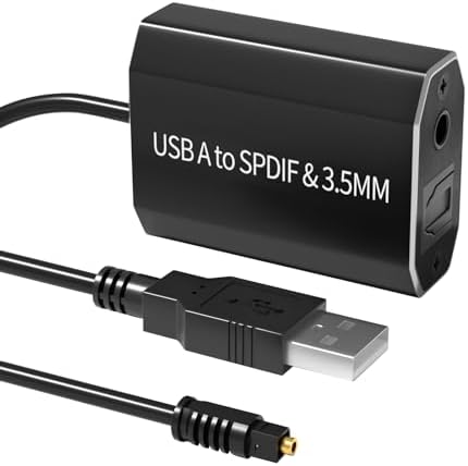 Amazon.com: RYXN USB to Optical Spdif Toslink & 3.5mm Audio Adapter ...