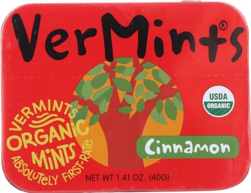 Amazon.com : Organic Breath Mints by VerMints, Cinnamon Flavor, All ...
