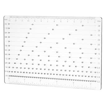 Amazon.com: FINGERINSPIRE Hole Spacing Ruler 5.9x3.9inches Hole ...