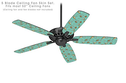 Sea Shells 02 Seafoam Green Ceiling Fan Skin Kit Fits | Desertcart INDIA
