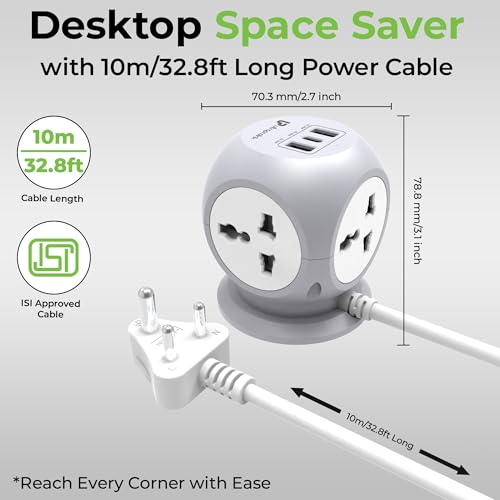 UltraProlink 7 in 1 Cube Extension Board Power Strip Multi-Ports|Device ...