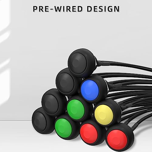 Snapklik.com : Joinfworld 10Pcs 12V Momentary Push Button Switch 12MM 1/2 Mounting Hole ...