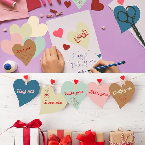Snapklik.com : Geyee 108 Pcs Heart Cutouts Paper Boho Heart Bulletin ...