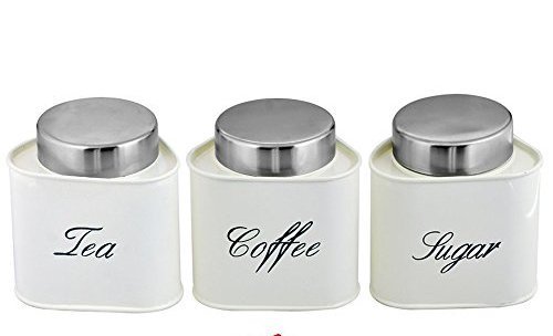 Buy BOXY Stainless Steel triangle shaped Canister Set of 3 (Tea,Coffee ...