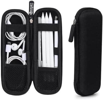 GadgetBite Black Hard Pencil Case EVA Hard Shell Pen Case Holder for ...