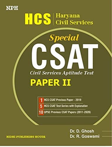 Buy HCS Haryana Civil Services Special CSAT Paper-2 Plus 1 HCS CAST ...