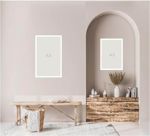 Skydem A3 Resim ve Poster Çerçevesi, 30x42 cm, Beyaz, Çift Taraflı ...
