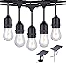 FOXLUX Solar String Lights - 48 ft LED Outdoor String Lights ...