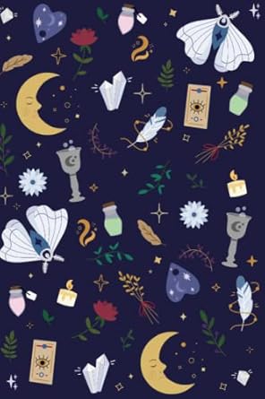 Witchy Cottage Core themed notebook, 6 x 9 inch, lined pages with ...