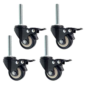 Threaded bar Furniture Swivel Caster Wheels,1.5 Inch 38mm Swivel Stem ...