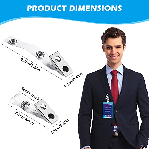 Snapklik.com : 50Pcs Metal Badge Clips