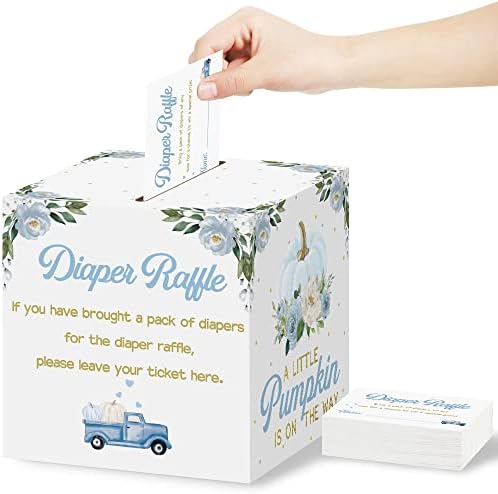 Amazon.com : WNINK 50 Pcs Diaper Raffle Tickets with Box for Baby ...