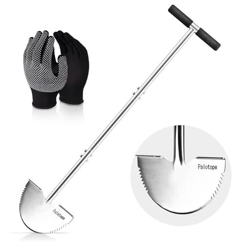 Stainless Steel Edger Lawn Tool, 38" Long Handle Manual Half Moon Lawn ...