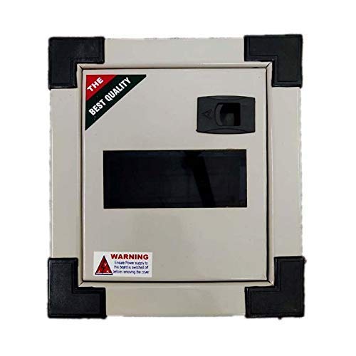 Treman Metal MCB Box 16 Way Double Door with Glass Window (Grey ...