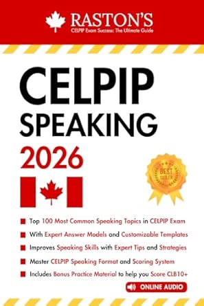 CELPIP Speaking Practice Book: 100 Tips & Templates for Speaking Tasks ...