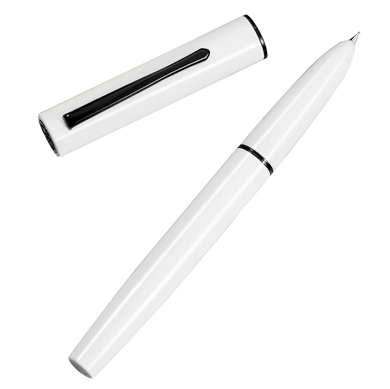 Amazon | Hongdian C1 白万年筆極細字コンバーター付き 古典的なレトロなデザイン | 万年筆 | 文房具・オフィス用品