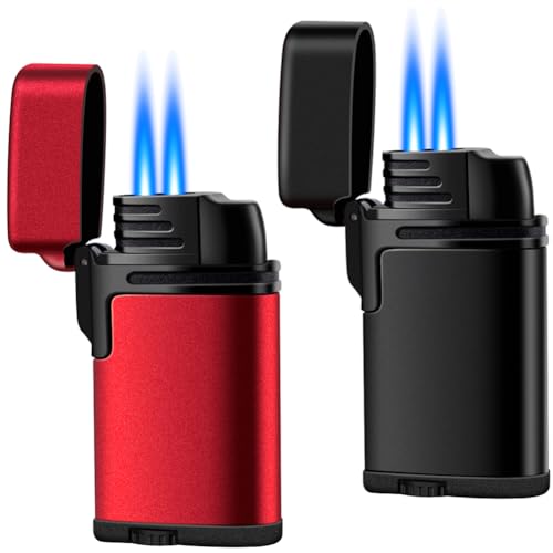 Snapklik.com : LcFun Butane Torch Lighter 2 Pack Dual Jet Flame ...