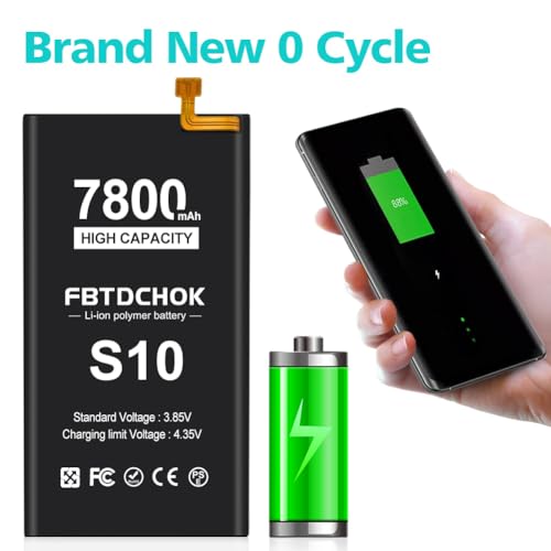 Snapklik.com : FBTDCHOK Upgraded Galaxy S10 Battery, 7800mAh Li-Polymer ...