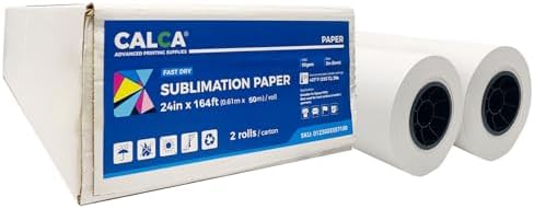 Amazon.com: CALCA 2 Rolls 24in Dye Sublimation Paper Roll 2" Core for E ...