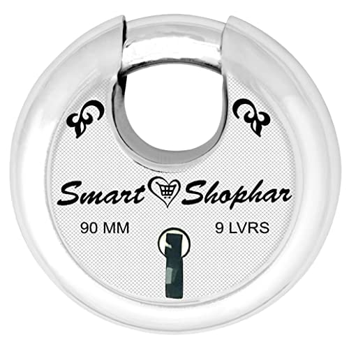Smart Shophar Steel Zip Action Medium Disc Shutter Lock 90 MM Silver ...
