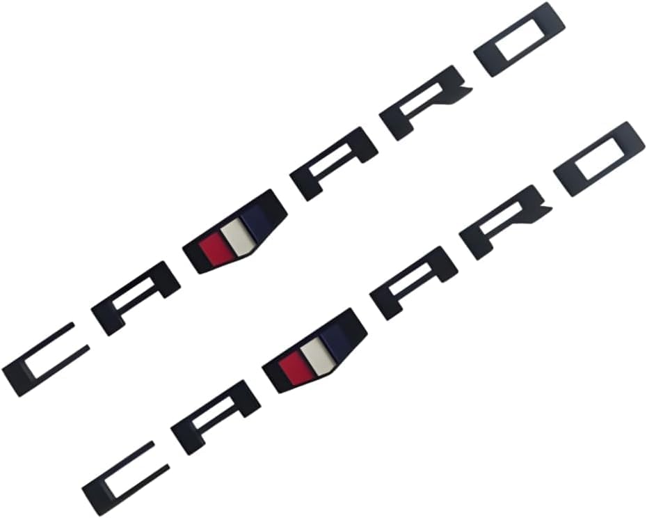 Amazon.com: Generic Camaro 2Pcs Black Badge Emblem - Set of 2 ...