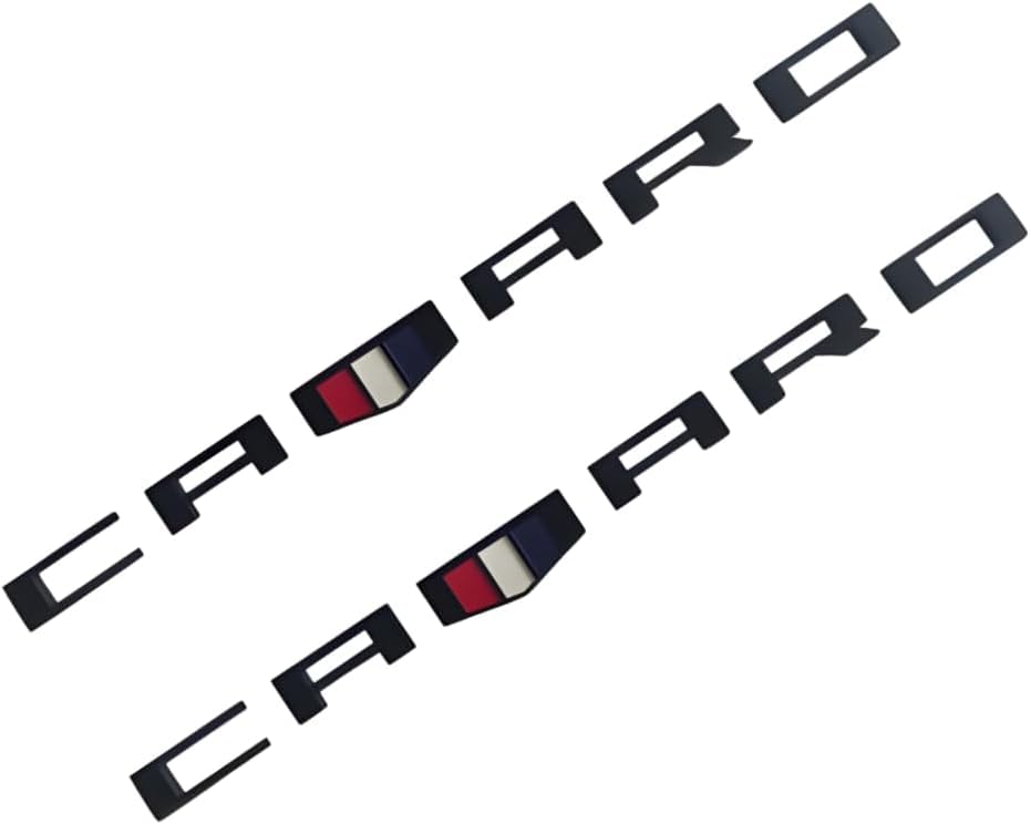 Amazon.com: Generic Camaro 2Pcs Black Badge Emblem - Set of 2 ...