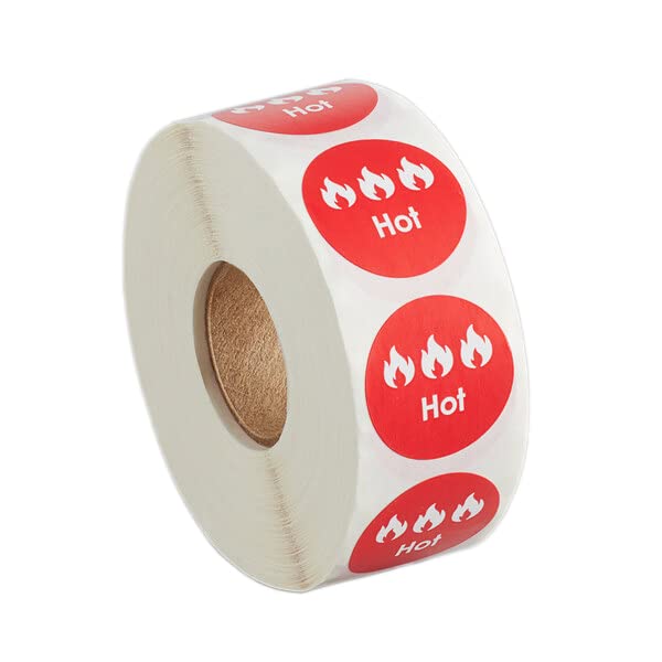 Amazon.com: 1000 Stickers/Roll "Hot" Permanent 1 Inch Label Sticker ...