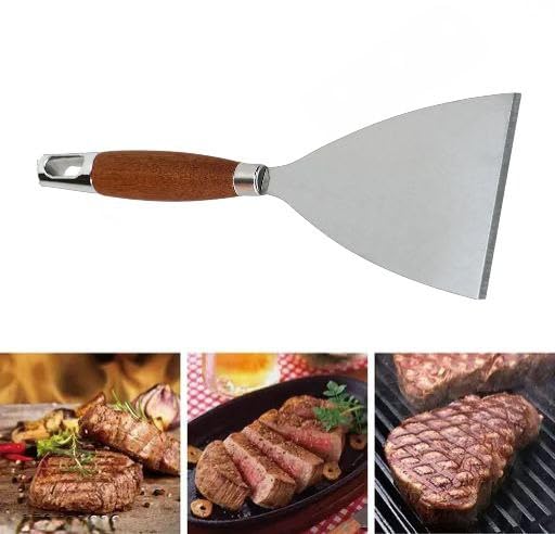 Buy COZIESS 1Pcs, Professional Stainless Steel Griddle Scraper – Heavy ...