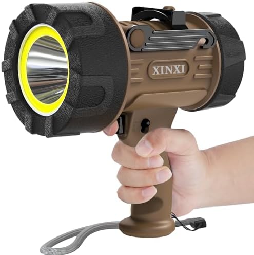 BUYSIGHT Rechargeable Spotlight Flashlight,1000,000 lumens Hand held ...