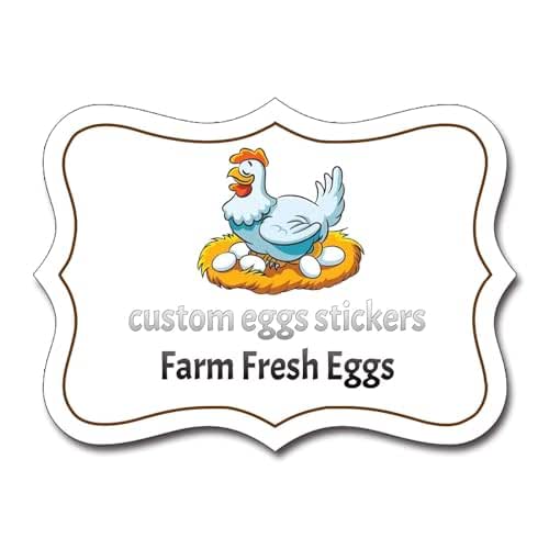 Amazon.com: Custom Carton Stickers Labels for Chicken eggs ...