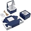 Amazon.com: KPOSIYA 60 Pcs Blue Bakery Boxes with Window Individual ...