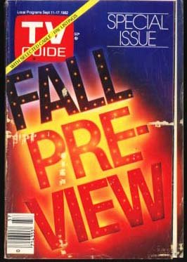 TV Guide Fall Preview Special Issue September 11-17, 1982: TV Guide ...