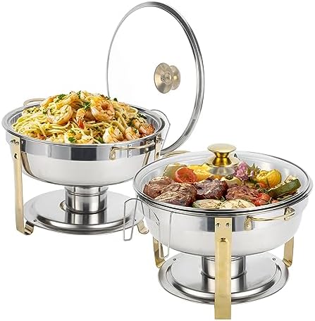 Amazon.com: HONHPD Ceramics Chafing Dish Buffet Set, Marble Finish ...