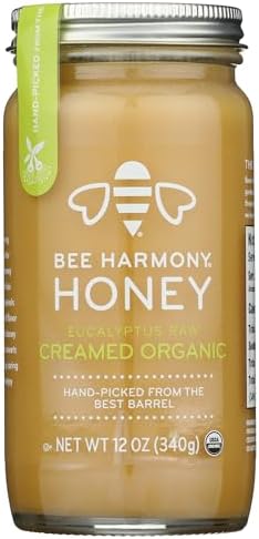 Amazon.com : BEE HARMONY Organic Eucalyptus Raw Creamed Honey, 12 OZ ...