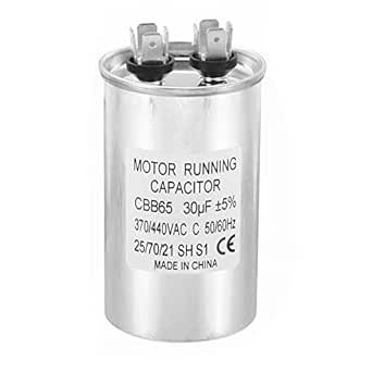 PATIKIL 30uF ±5% 30MDF 370/440V AC Fan Start Capacitor, CBB65 Circular Run Capacitor for AC ...