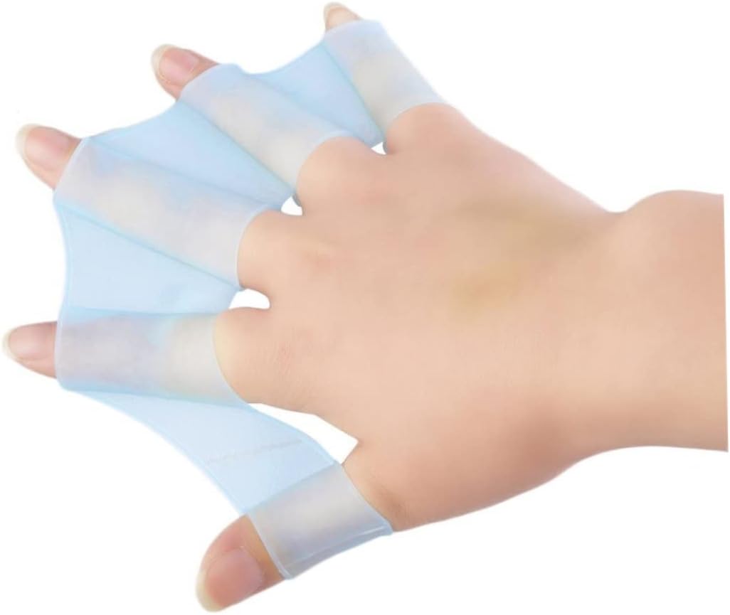 Amazon.com : Silicone Swimming Hand Fins, 1 Pair Flippers Palm Finger ...