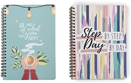 Papboo A5, Easy to Carry, Step & Do More, Spiral Wiro Notebook : 100 ...