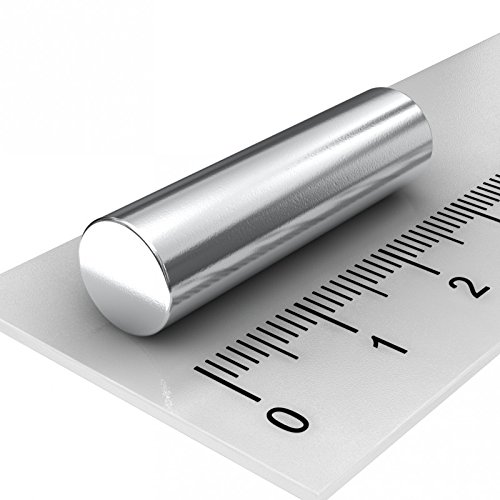 10 x Neodym Stabmagnet, 8 x 30 mm, Grade N42, vernickelt, sehr stark ...
