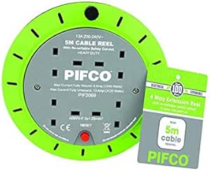 5 Meter Extension Lead 13 Amp Extension Reel 4 Socket: Amazon.co.uk ...