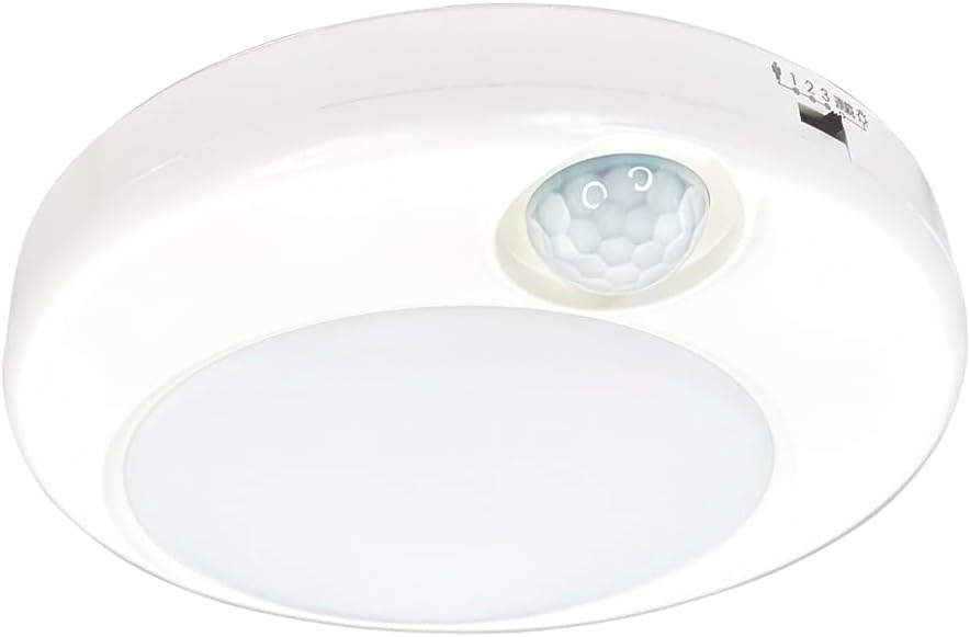 Amazon.co.jp : REUDO リュウド 人感センサー付き小型シーリングライト MT-SCL-1050WT 引掛けシーリング 直径 ...