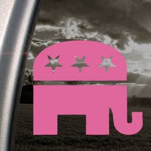 Amazon.com: REPUBLICAN SYMBOL Pink Decal Car Truck Window Pink Sticker ...