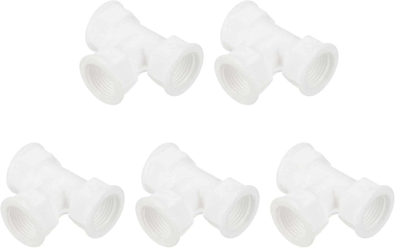 PATIKIL G1/2 Female Thread Pipe Coupling Fitting, 3 Pack 57.5mm L POM ...