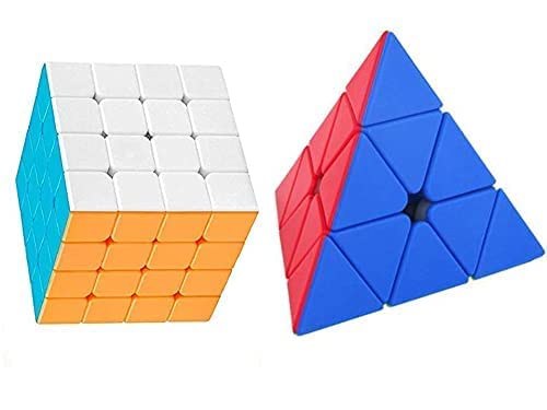Cube 4x4 and Pyramid Cube Combo Set of 2. : Amazon.in: Toys & Games