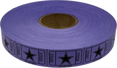 Amazon.com : The Ticket Gurus-roll of 2000 Purple Star Tickets Single ...