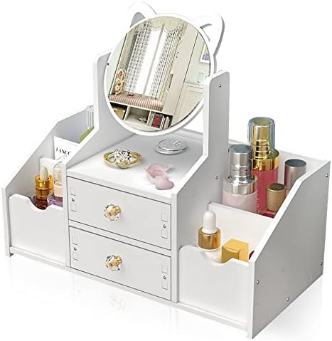 Mikytoper Makeup Organiser with Mirror Multifunctional Dressing Table ...