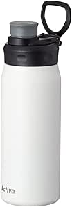 Amazon | アトラス 水筒 600ml 保冷 軽量 直飲み ハンドル付きダイレクトボトル スポーツドリンク対応 アクティバ ホワイト ADHB-600WH | Atlas | 水筒・マグボトル