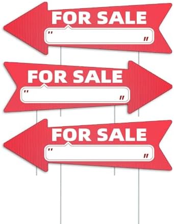 Amazon.com : Threehoney 6 Pcs for Sale by Owner Yard Signs with Stakes ...