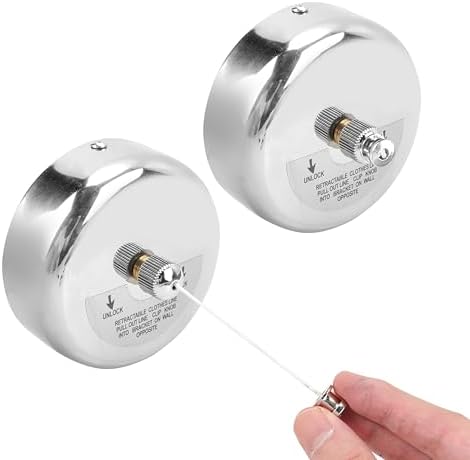 MUSTORN Retractable Washing Line，Non-Sagging Clothes Line Indoor ...